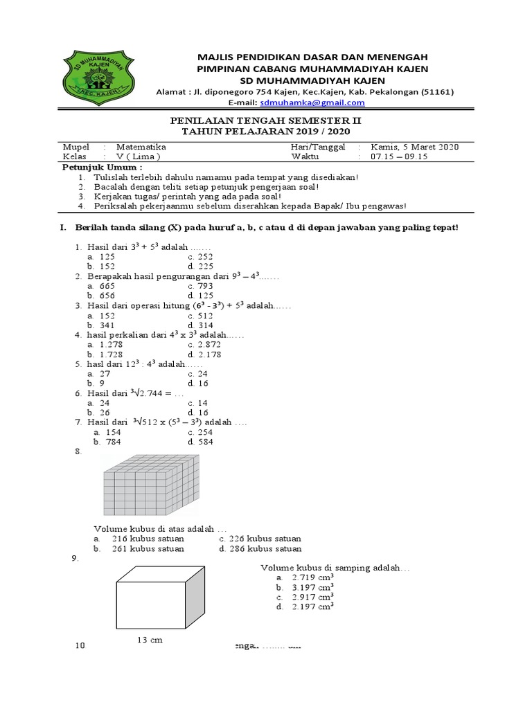 Soal Matematika Kelas V | PDF
