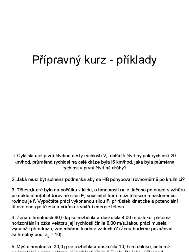 Fyzika Priklady Netn | PDF