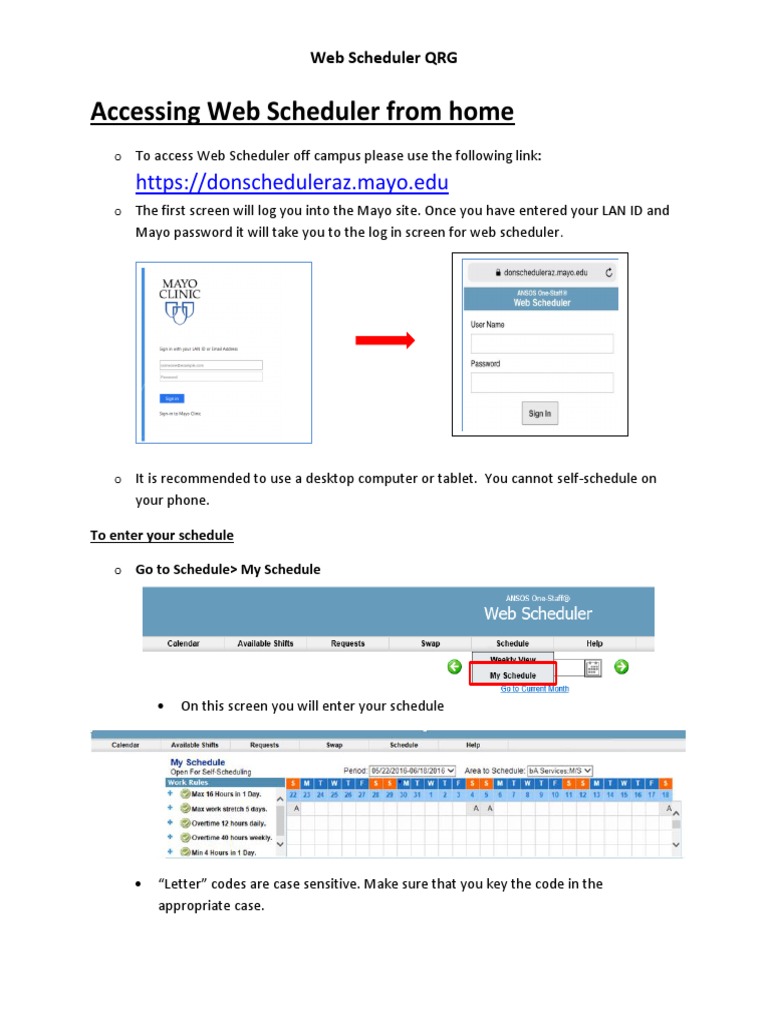 Accessing Web Scheduler From Home | PDF | Internet & Web | World Wide Web
