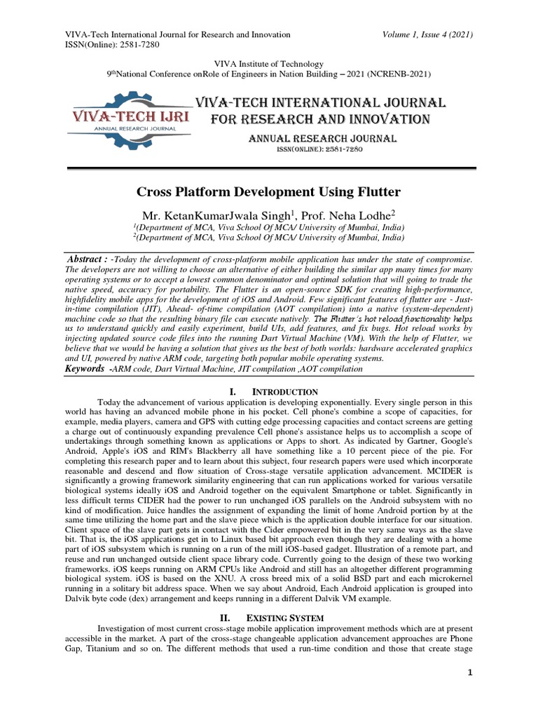 Cross Platform Development Using Flutter | PDF | Computing | Software Development