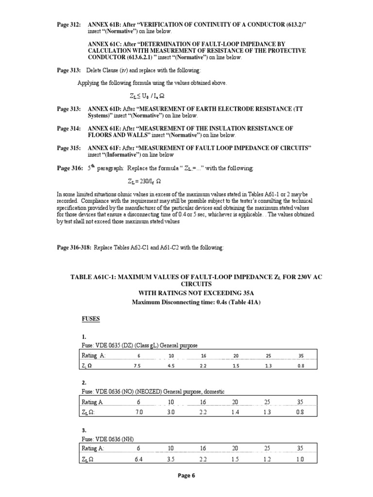 Updates to Tables and Formulas for Determining Maximum Fault Loop ...