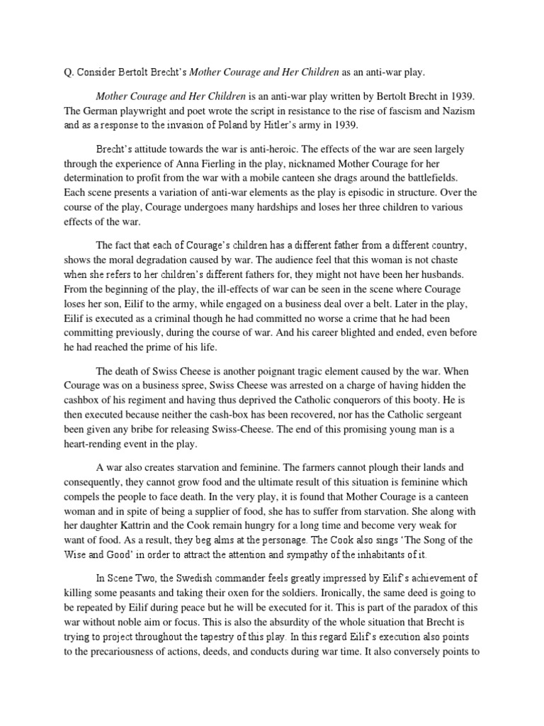 Mother Courage Anti-War COMPLETE | PDF