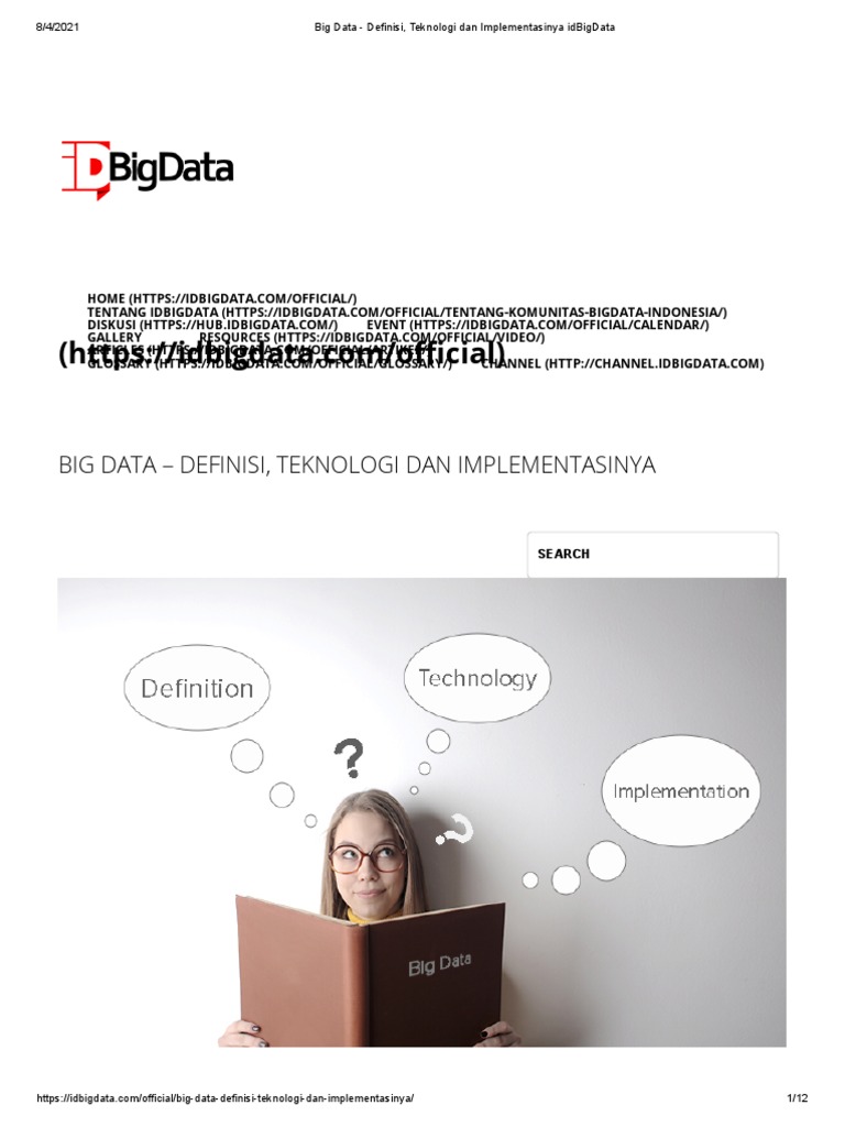 Big Data - Definisi, Teknologi Dan Implementasinya idBigData | PDF | Bisnis | Teknologi & Rekayasa