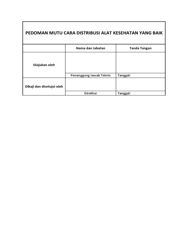 Lampiran 1 Contoh Dokumen Manual Mutu | PDF