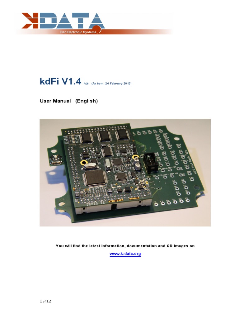 Kdfi V1.4: User Manual (English) | PDF | Usb | Ignition System