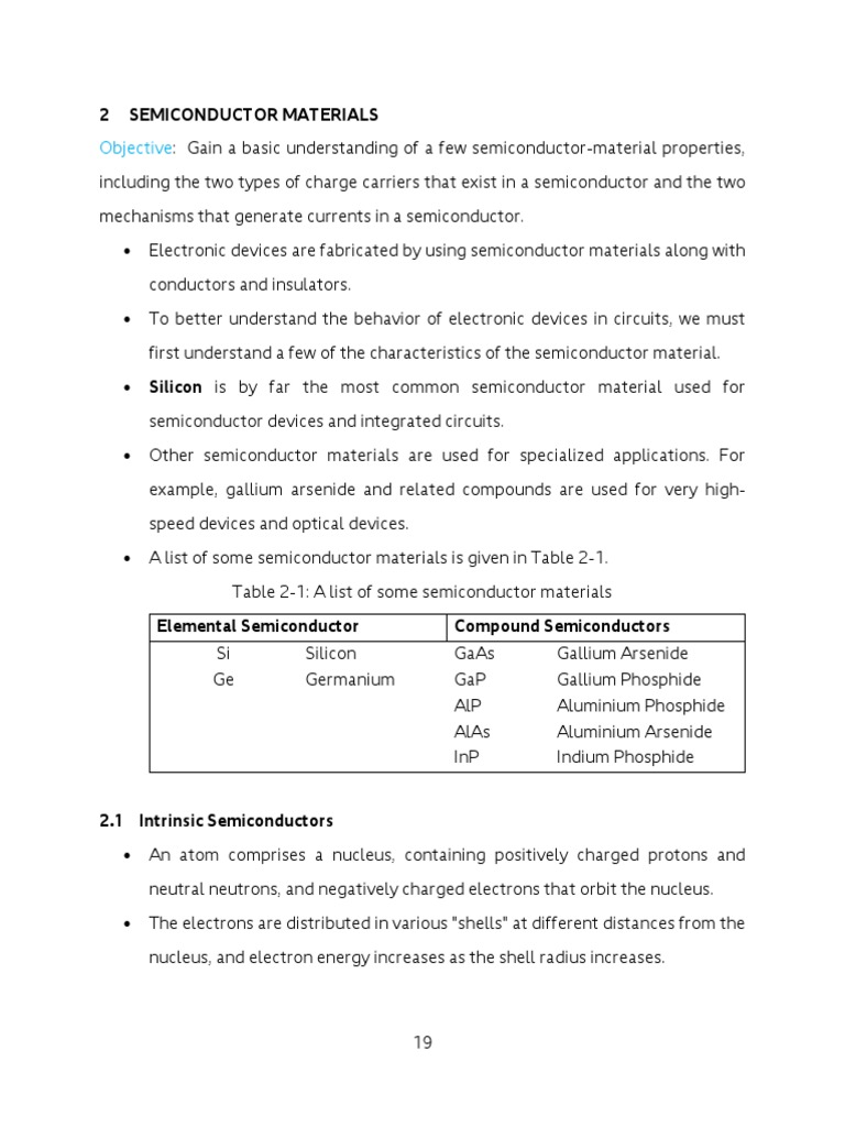 Semiconductor Materials | PDF | P–N Junction | Semiconductors