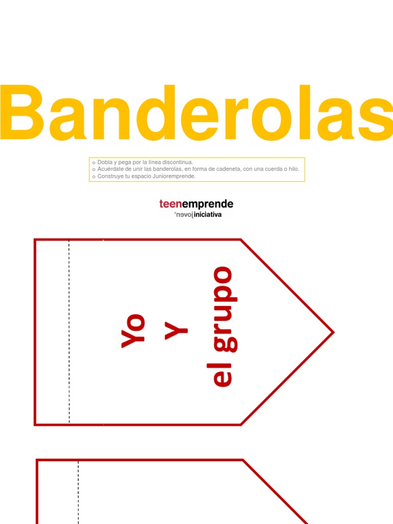 Cómo crear una cadeneta de banderolas para decorar un espacio | PDF