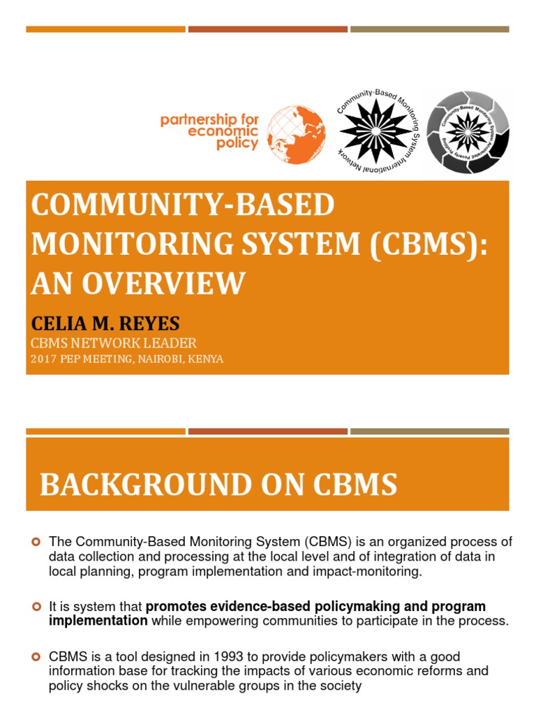 An Overview of the Community-Based Monitoring System (CBMS): A Tool for ...