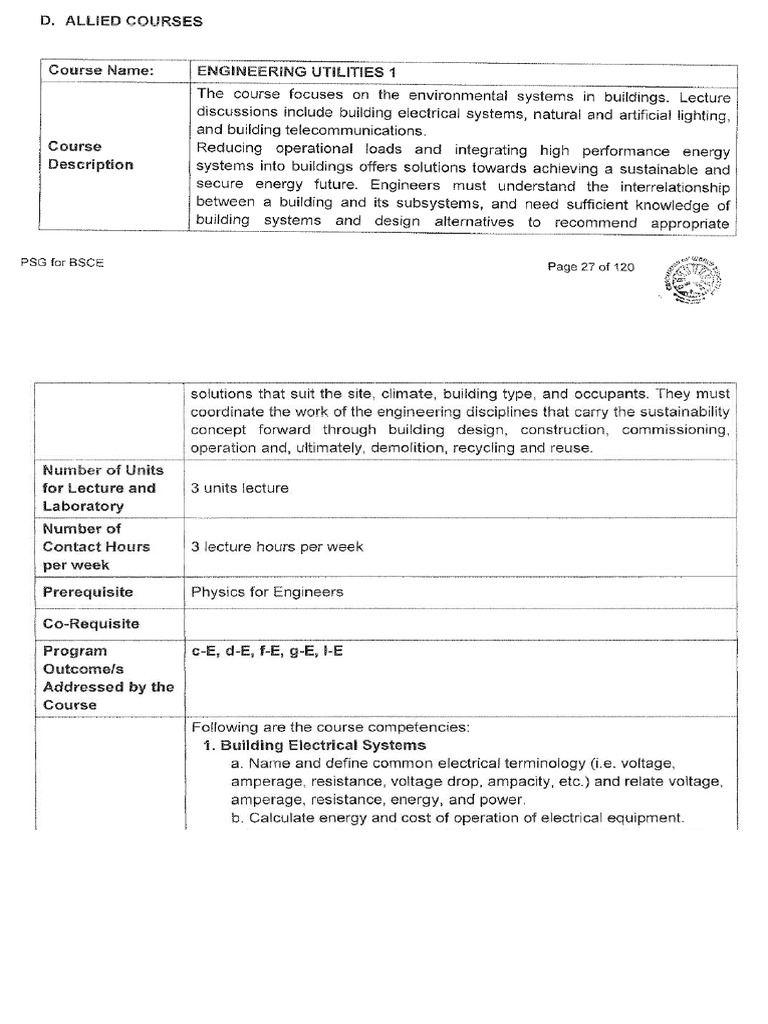 Engineering Utilities 1 and 2 | PDF