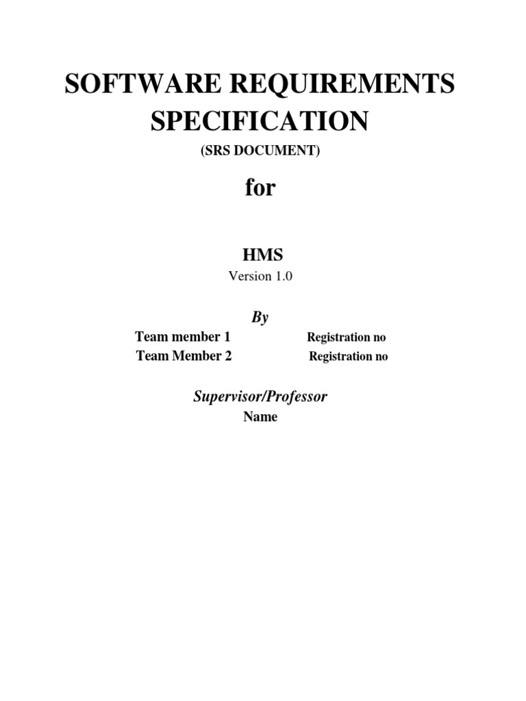 Software Requirements Specification | PDF | Use Case | Health Care