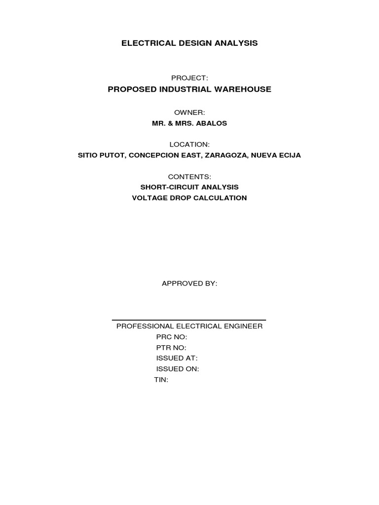 Electrical Design Analysis: Project | PDF | Transformer | Manufactured ...