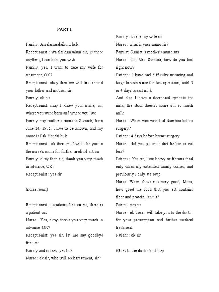 Teks Drama Panjang | PDF | Diarrhea | Dehydration