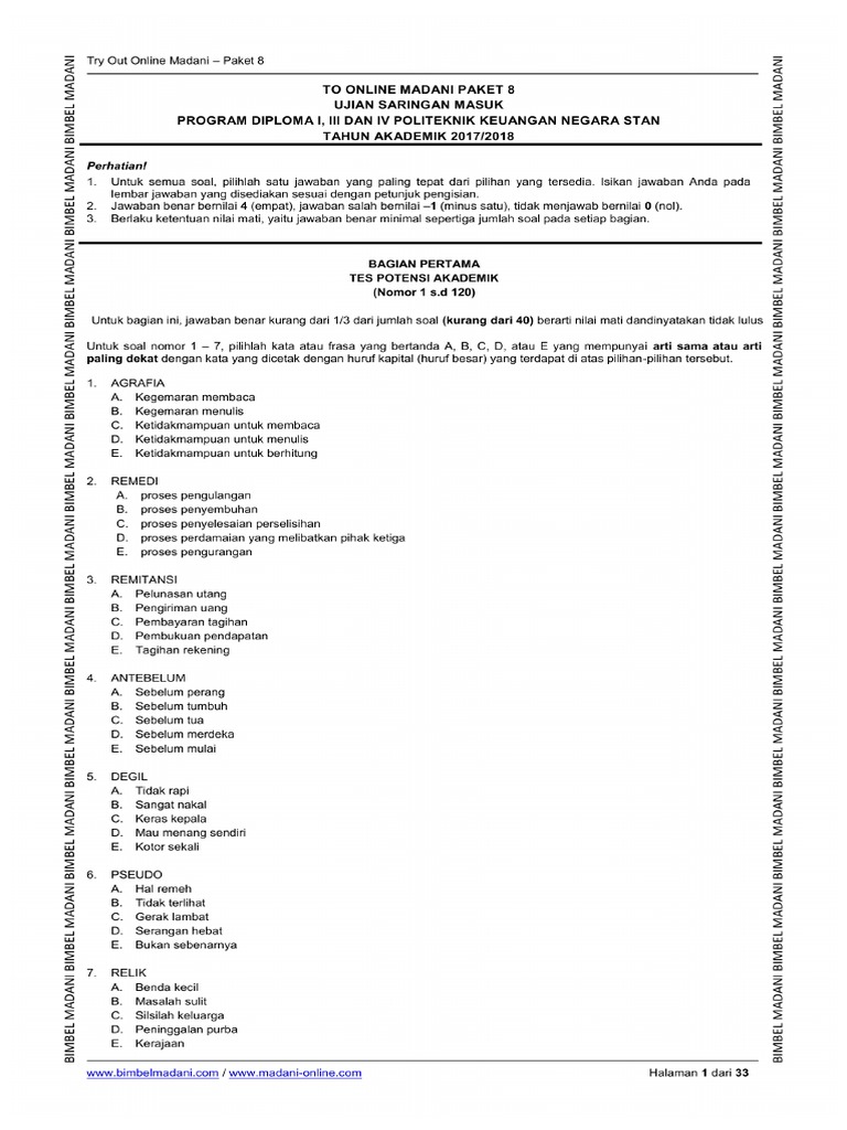 Paket 8 Soal Dan Pembahasan Rev | PDF