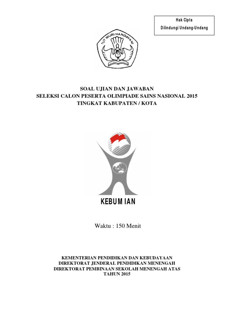 OSK Kebumian 2015 (Soal + Kunci) | PDF