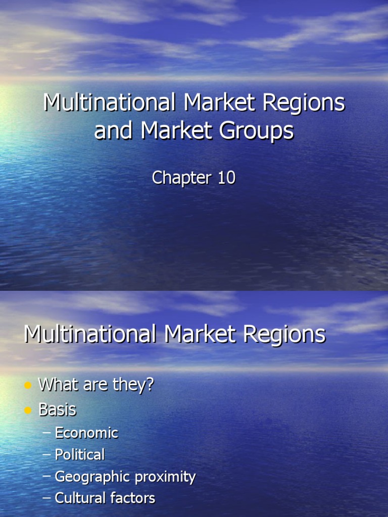 Multinational Market Regions Overview | PDF