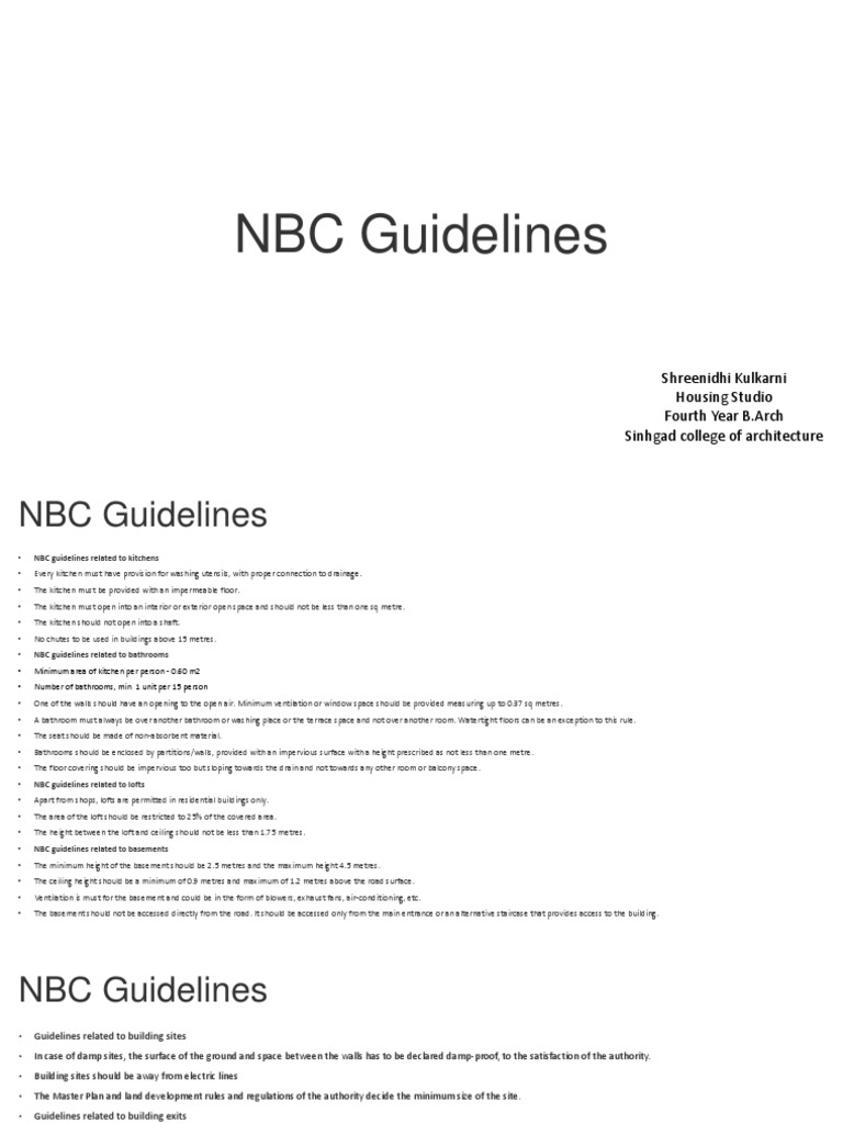 Nbc-Housing Guidelines | PDF | Stairs | Basement