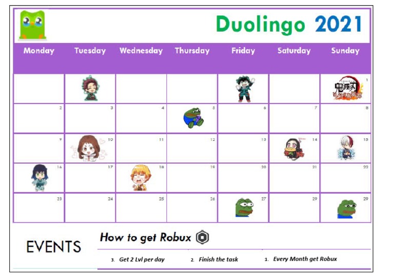 Every Month Get Robux Finish The Task Get 2 LVL Per Day | PDF