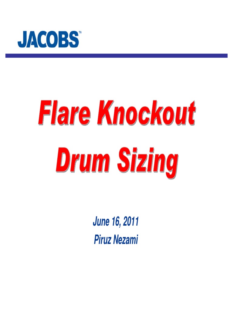 JACOBS Flare KO Drum Sizing | PDF | Density | Liquids