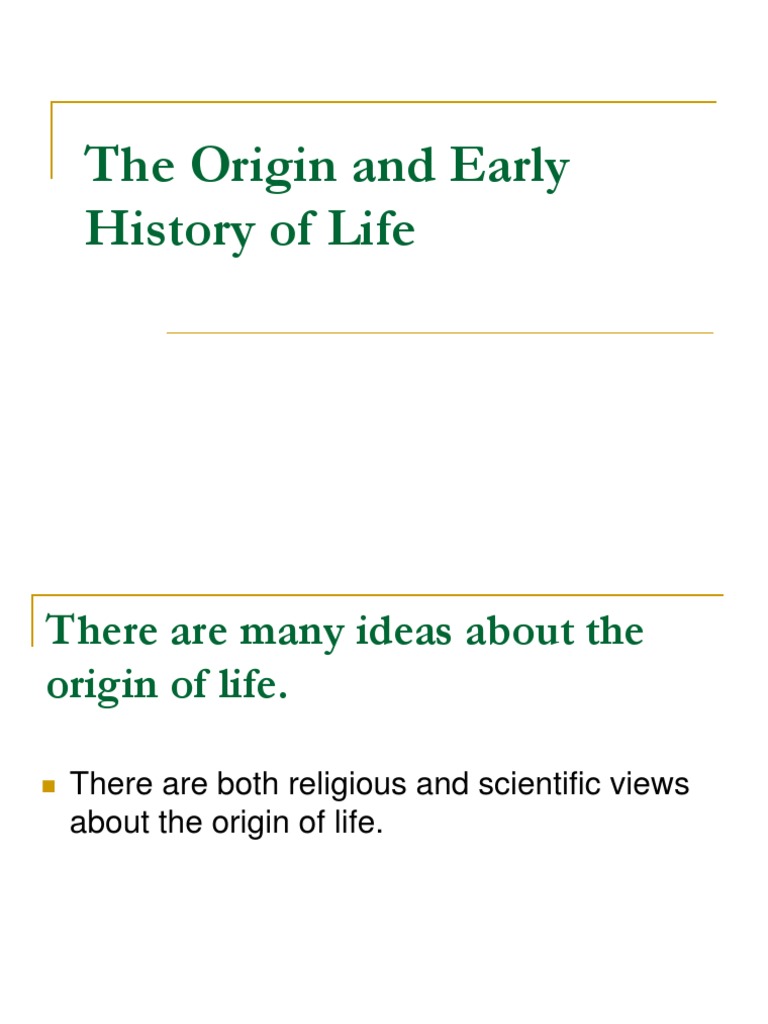 A1.1 The Origins of Life - 2018 | PDF | Cell (Biology) | Eukaryotes