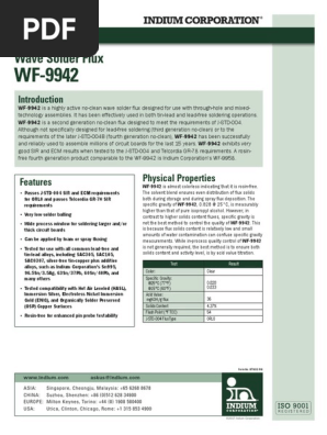 Solder Paste: Product Data Sheet PDF Solder Soldering, 55% OFF