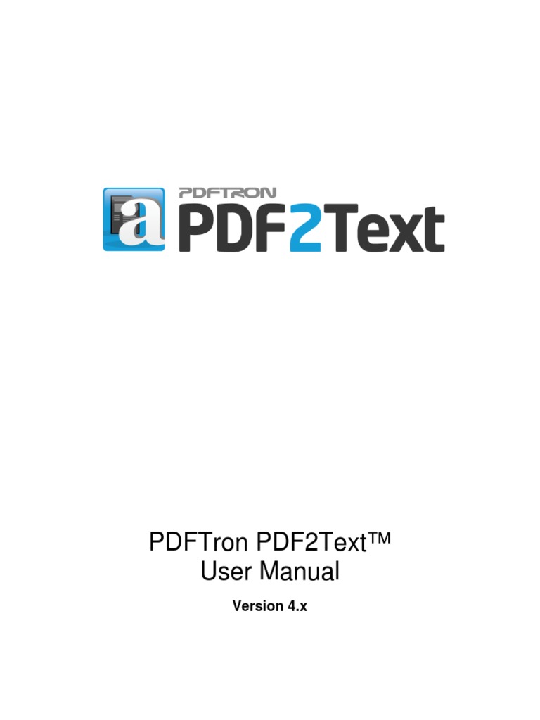 PDFTron PDF2Text User Manual | PDF | Command Line Interface | Computer File
