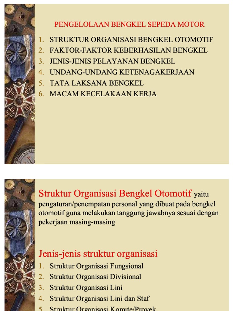 Manajemen Bengkel Motor | PDF