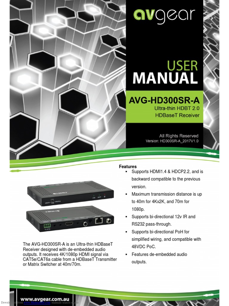 The AVG-HD300SR-A Ultra-Thin HDBaseT Receiver: A Detailed Guide to ...