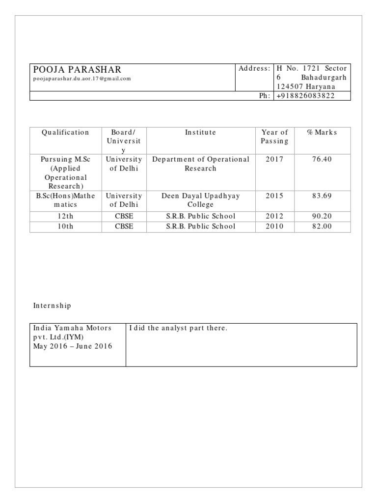 Pooja Parashar - AOR | PDF