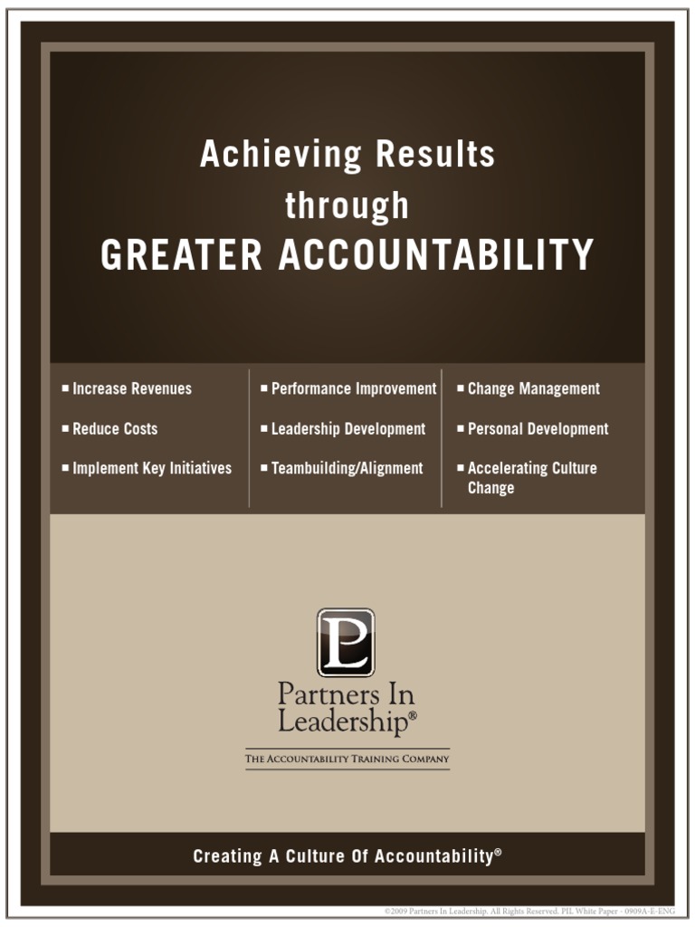 Building An Accountable Culture White Paper | PDF | Accountability ...
