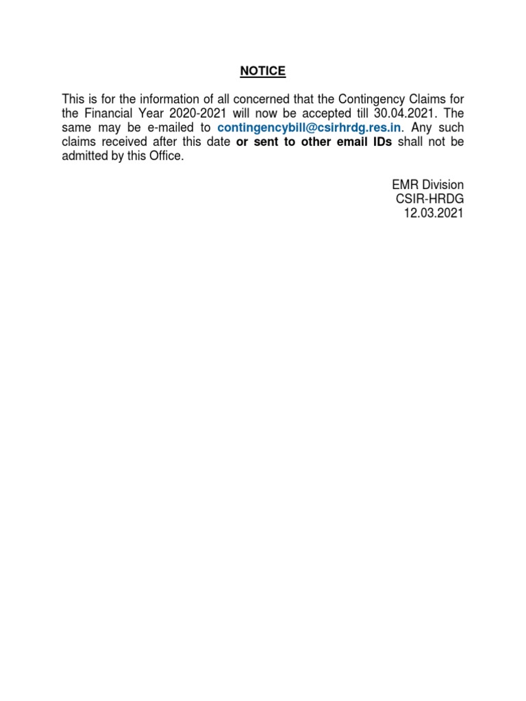 20210312165401644contingency Notice On Website | PDF | Business ...