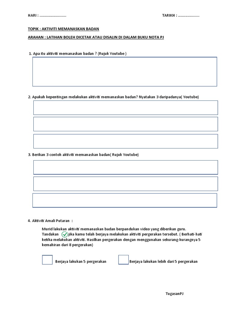 PJ Latihan Memanaskan Badan | PDF | Komputer