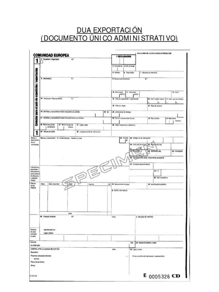 DUA Exportación: Guía Completa | PDF | aduana | Economias