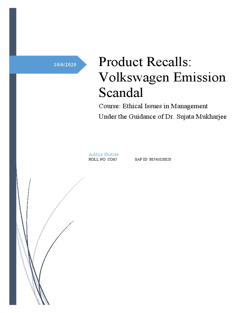 Volkswagen Emission Scandal Overview | PDF | Volkswagen