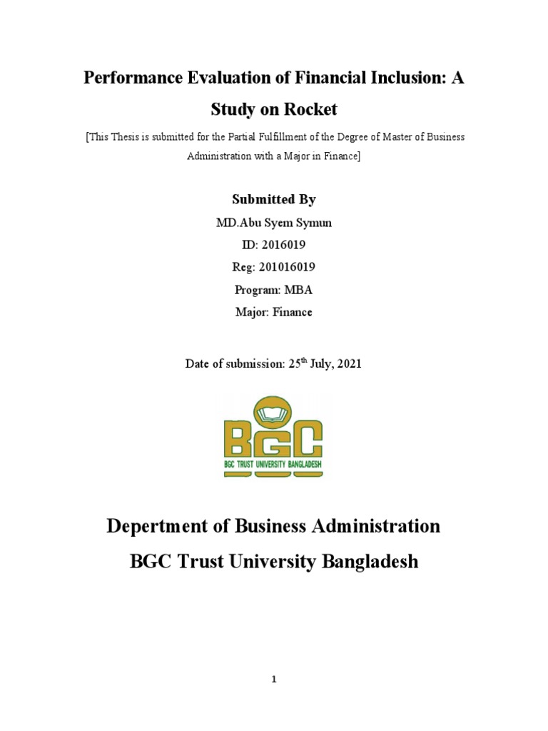 An Analysis of the Performance of Rocket Mobile Banking in Promoting ...