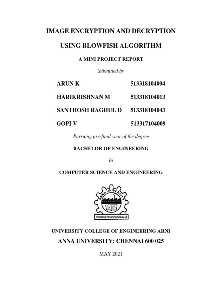 Image - Encryption - and - Decryption - BA Documentation | PDF ... Image - Encryption - and - Decryption - BA Documentation | PDF ...