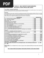 Teste: SRQ 20 - Self Report Questionnaire | PDF