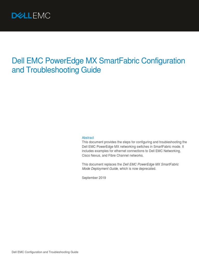 Dell Emc MX Smartfabric Config Ts Guide | PDF | Computer Network ...
