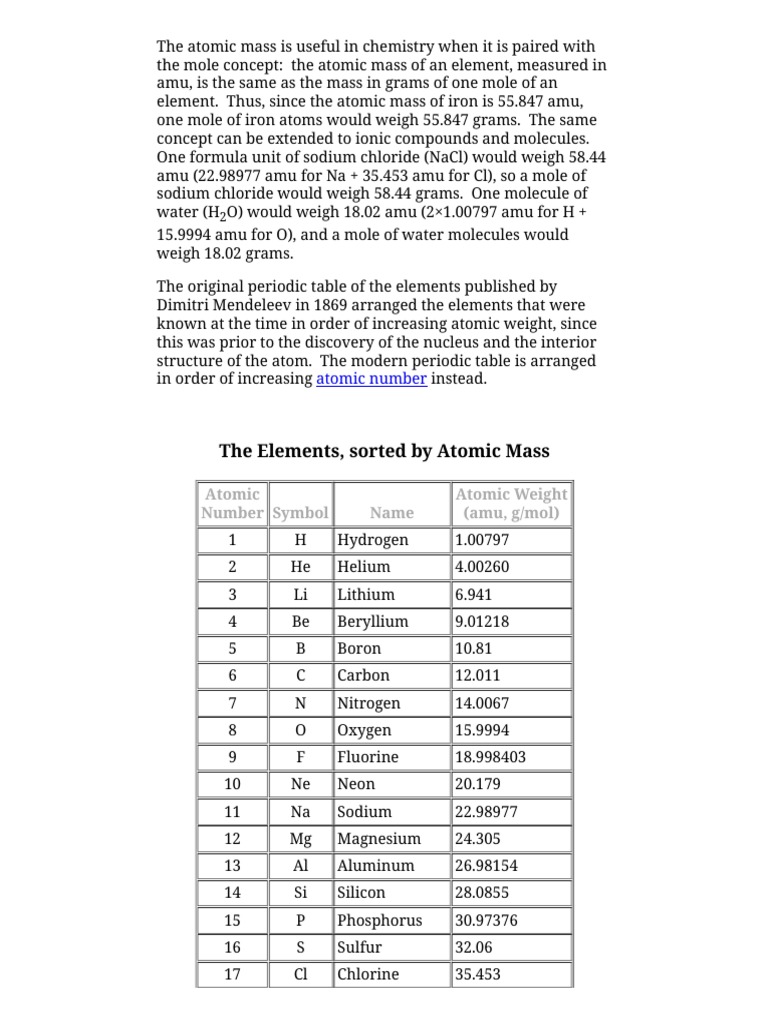 The Parts of The Periodic Table | PDF | Chemical Elements | Mole (Unit)