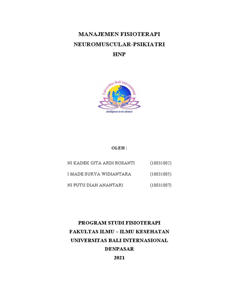 Manajemen Fisioterapi HNP | PDF