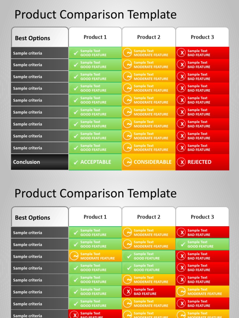 46 Product Comparison Powerpoint Template | PDF