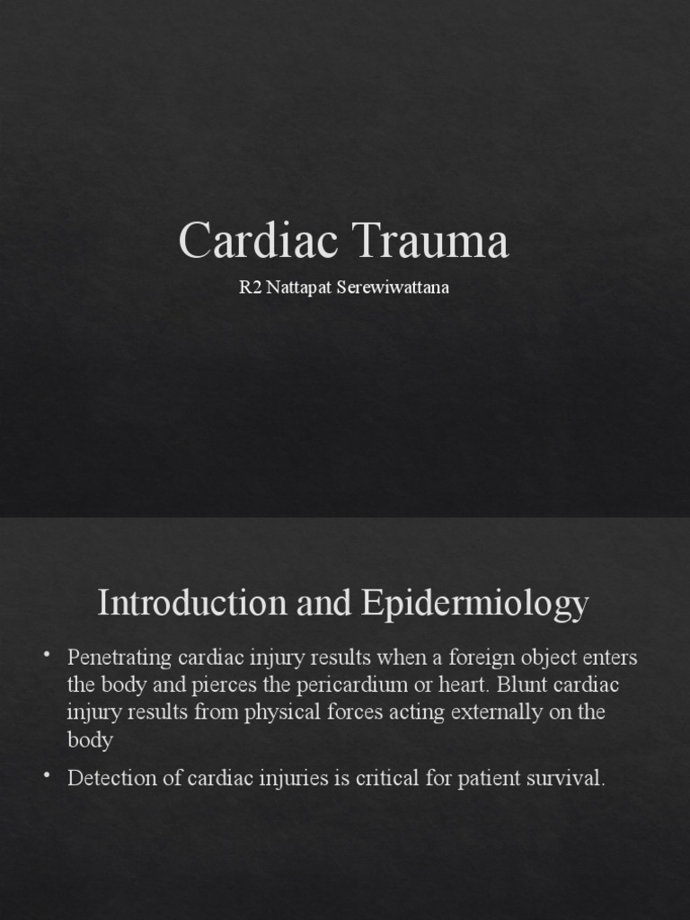Cardiac Trauma | PDF | Thorax | Heart