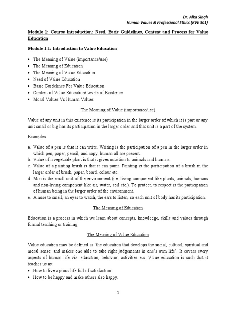 Value Education Modules | PDF | Value (Ethics) | Wealth