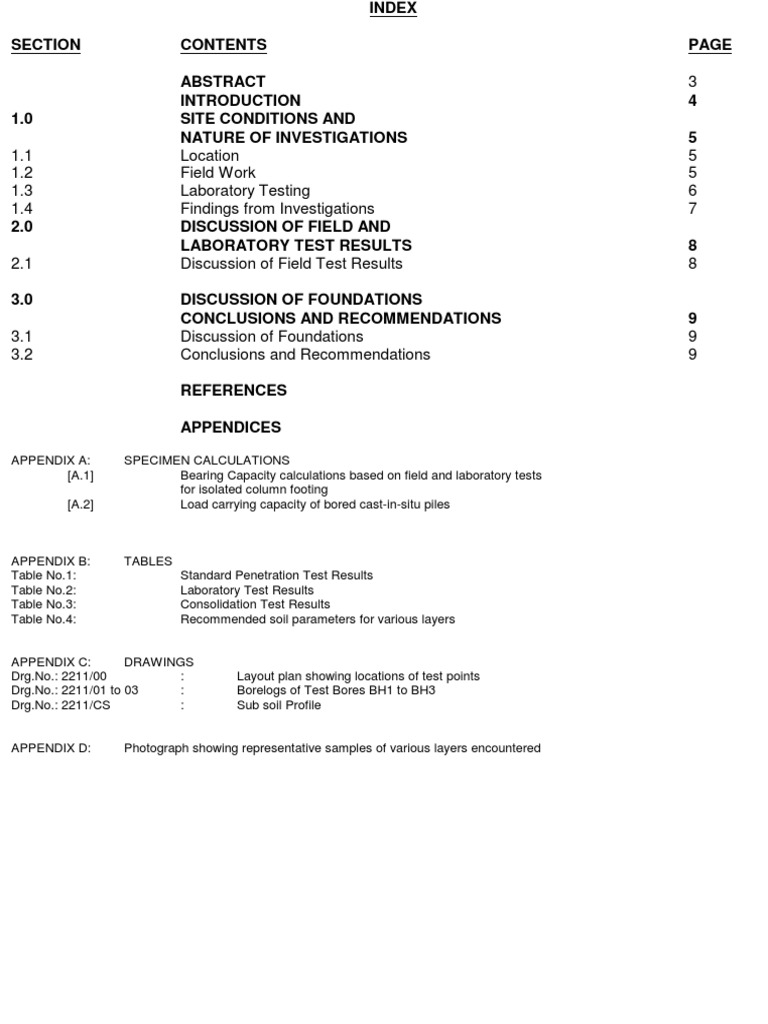 Sample Soil Report 1 | Download Free PDF | Deep Foundation ...