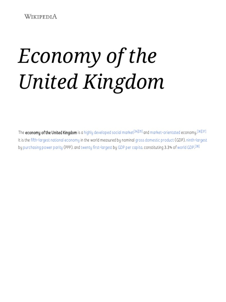 UK Economy Overview for Analysts | PDF | United Kingdom | Recession