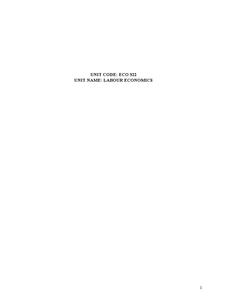 Labour Economics: Key Concepts and Issues | PDF | Labour Economics ...