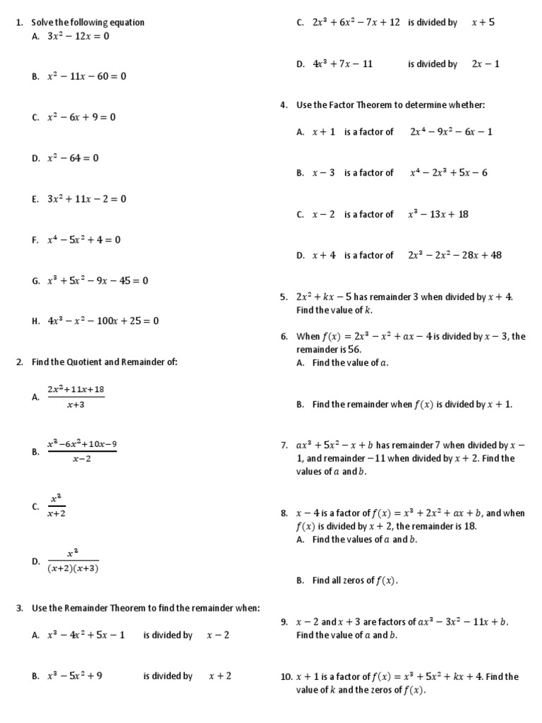 Polynomial Review | Download Free PDF | Factorization | Numerical Analysis