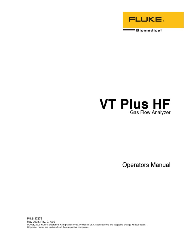 FLUKE - VT PLUS - Vtplushfomeng0200 | PDF | Calibration | Packaging And ...