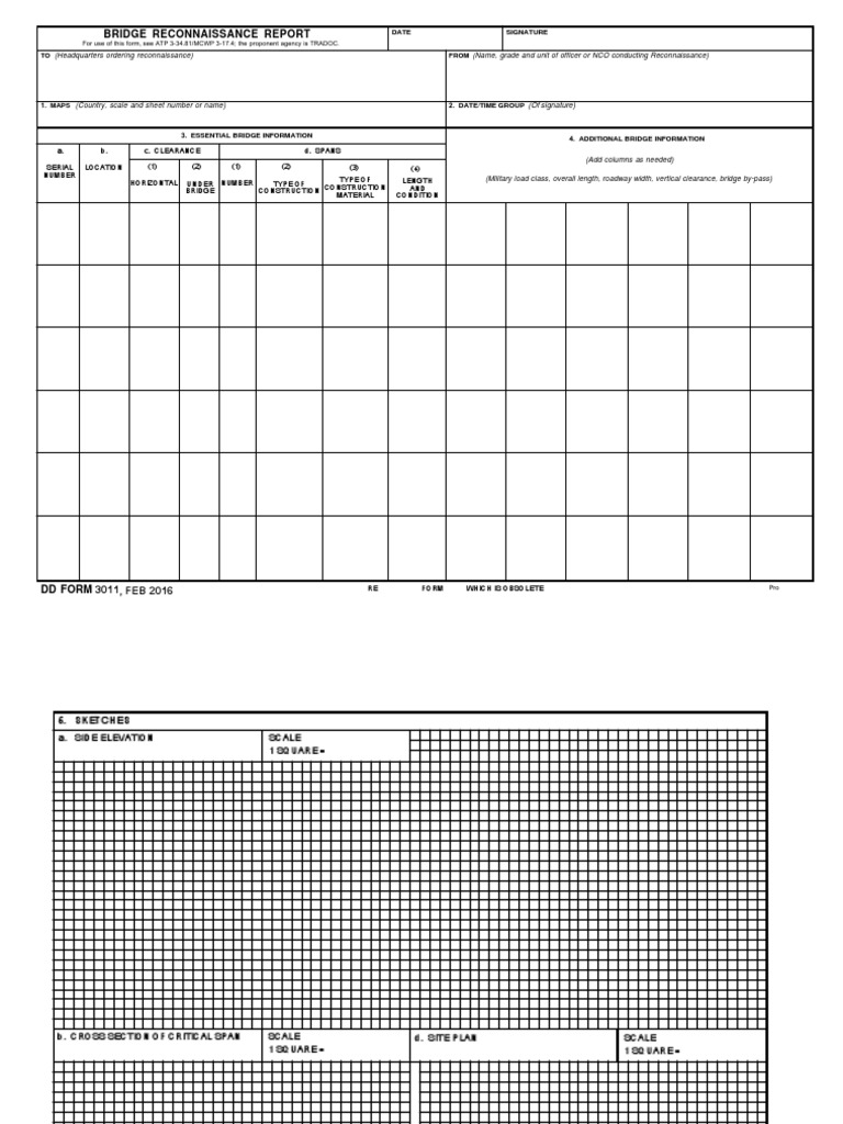 Bridge Reconnaissance Report Form | PDF