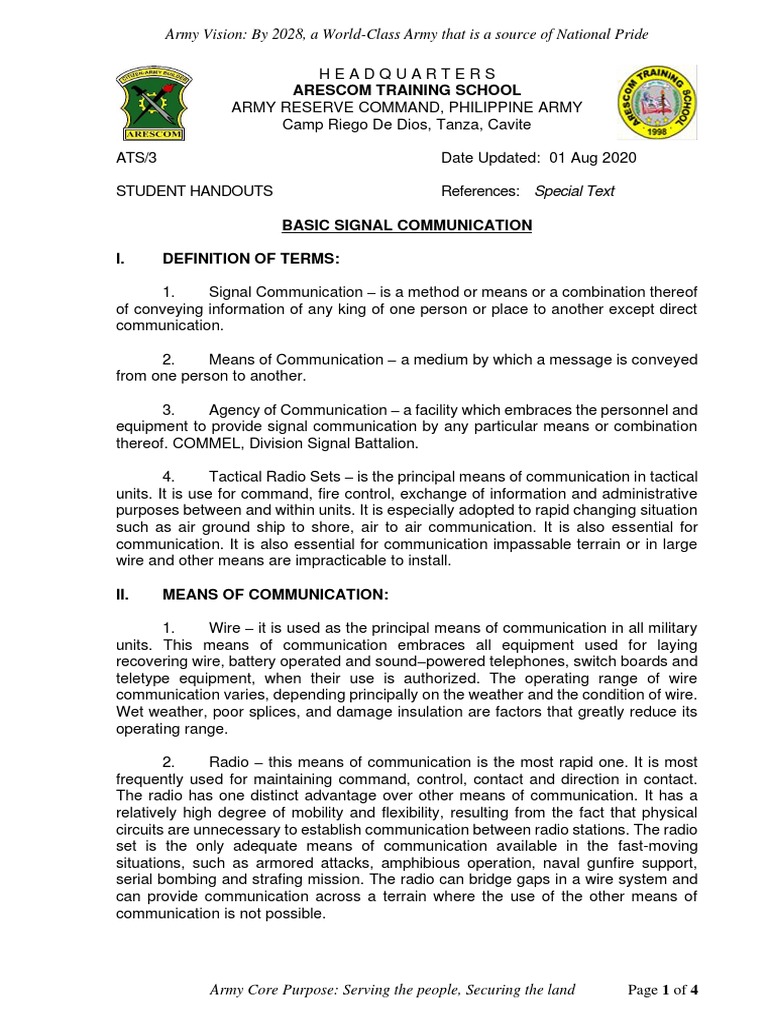 Arescom Training School: Army Vision: by 2028, A World-Class Army That ...