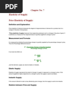 Types of Elasticity of Supply With Diagram | PDF